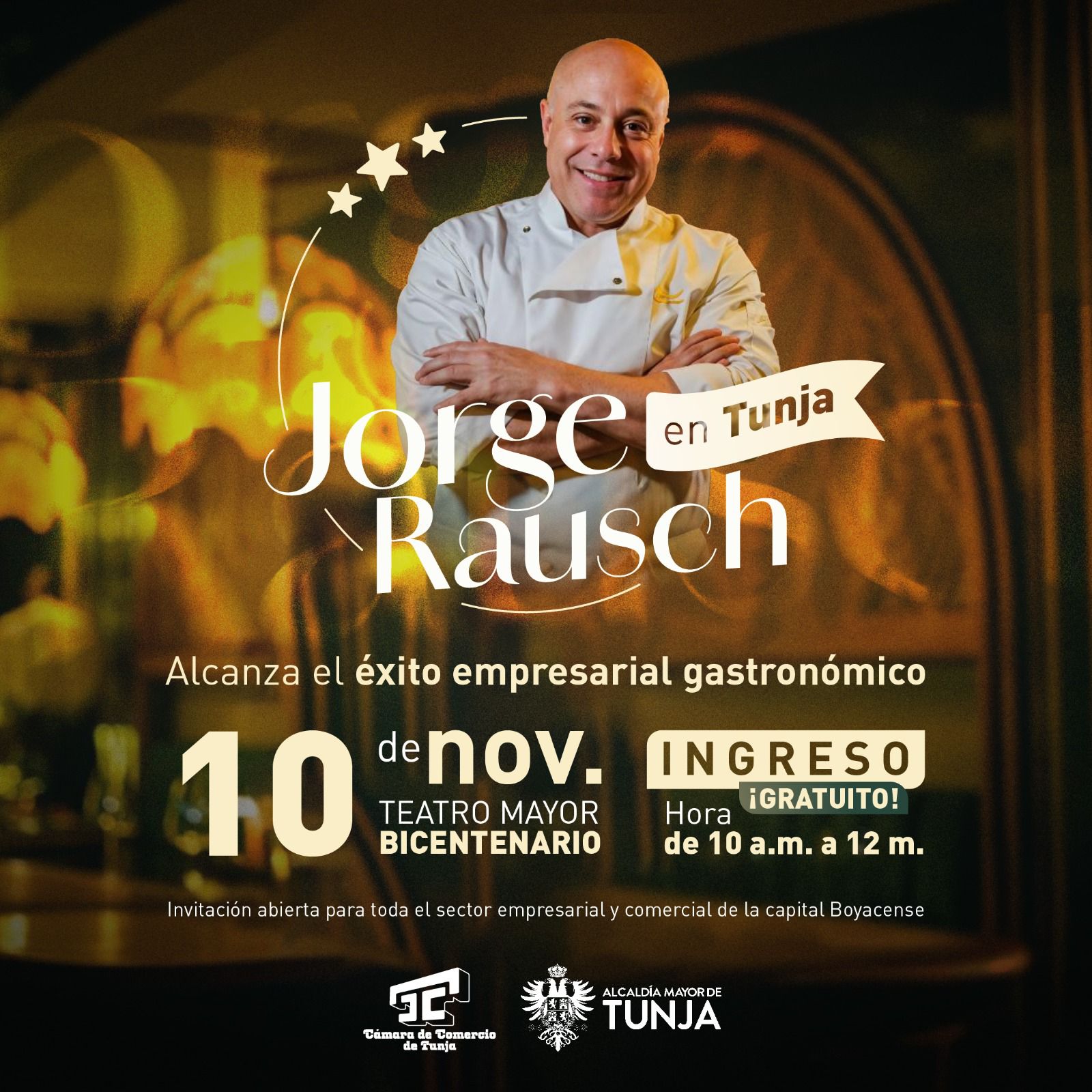 ¡El reconocido chef Jorge Rausch llega a Tunja! - OPEM Comunicaciones